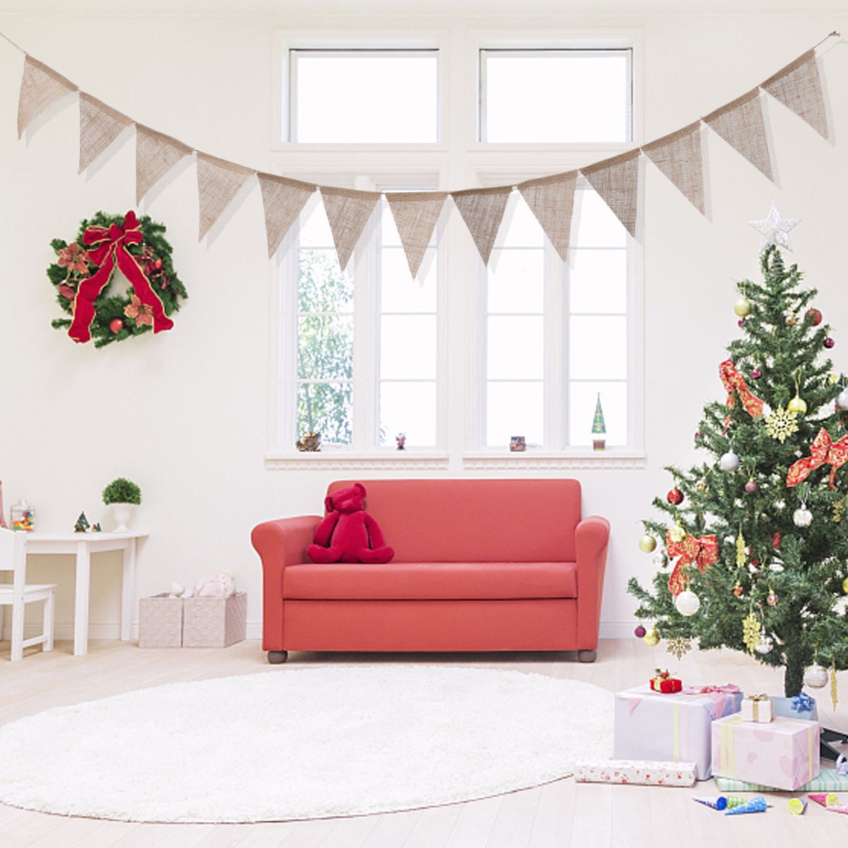 FRCOLOR 2 .8M DIY Bunting Banner Blank Garland Birthday Party ...