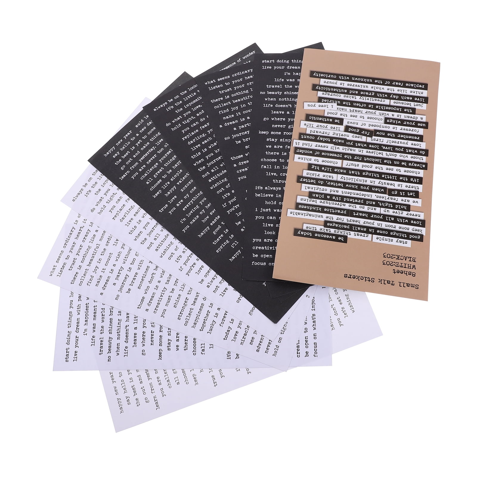 FRCOLOR 2 Bags of Inspirational Paper Decals Adhesive Paper Stickers ...