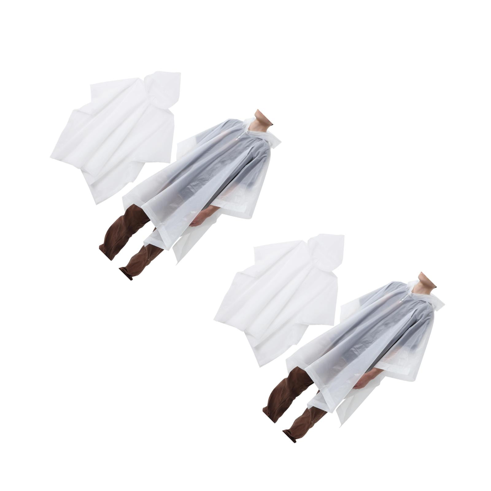 FRCOLOR 2 Count Clear Jacket Rain Men Raincoat Hood Poncho Waterproof ...
