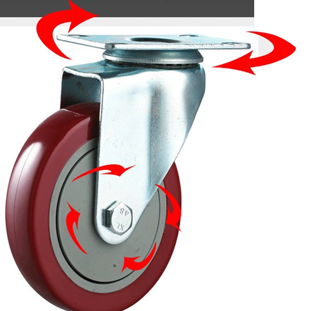 FRCOLOR 2 PCS Brake System Wheel Heavy Duty Caster Wheels Swivel ...