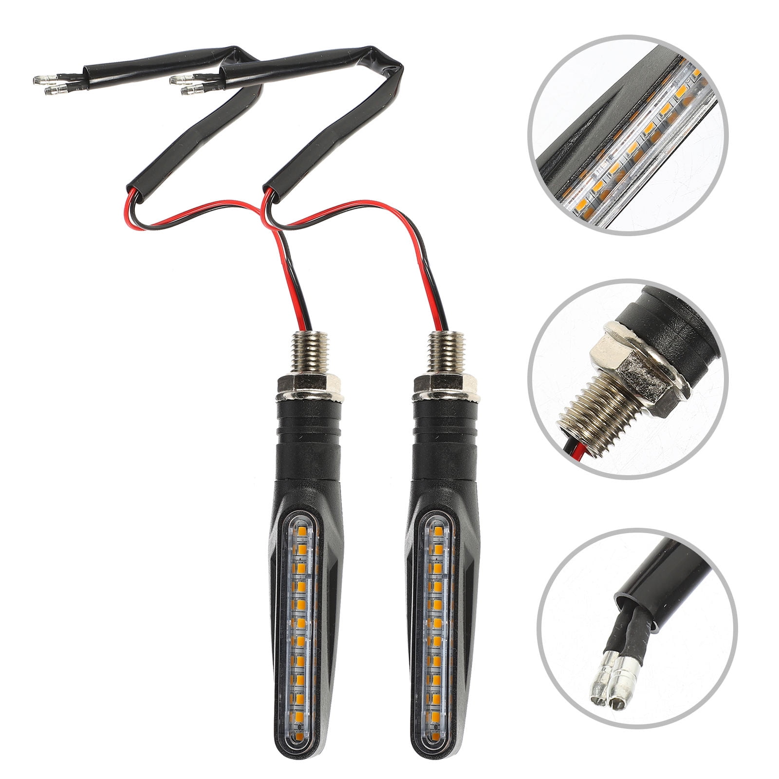 FRCOLOR 2 PCS Motorcycle Bike 12V 12 LEDs Turn Signal Light Indicator ...