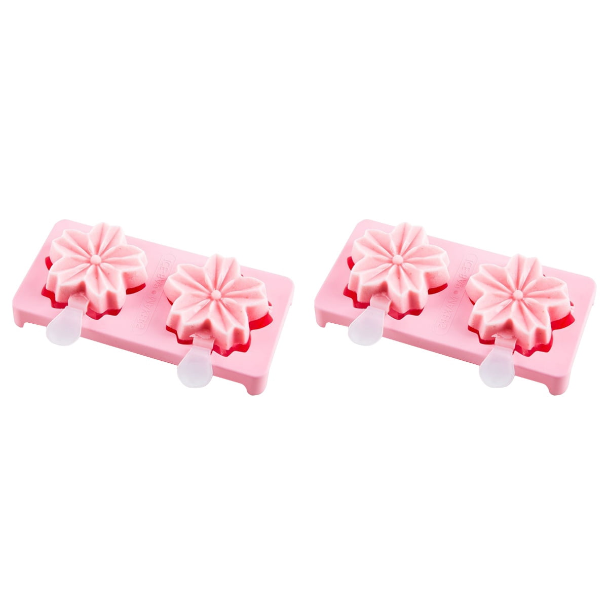 FRCOLOR 2 Pack Popsicle Molds Ice Trays for Freezer with Lid Cube ...