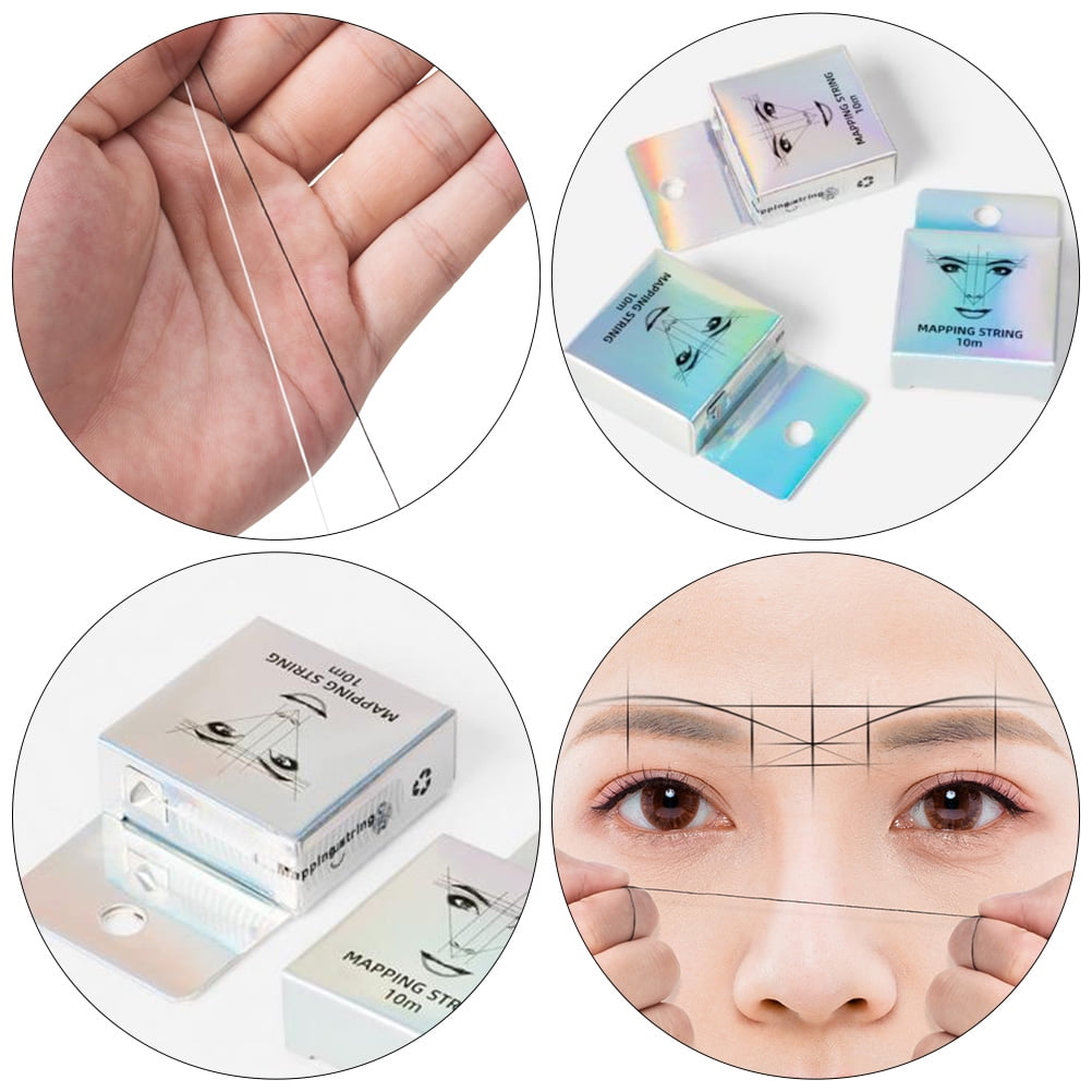 FRCOLOR 2 Pcs Brow Mapping Thread White Simple Eyebrow Ruler Measuring ...