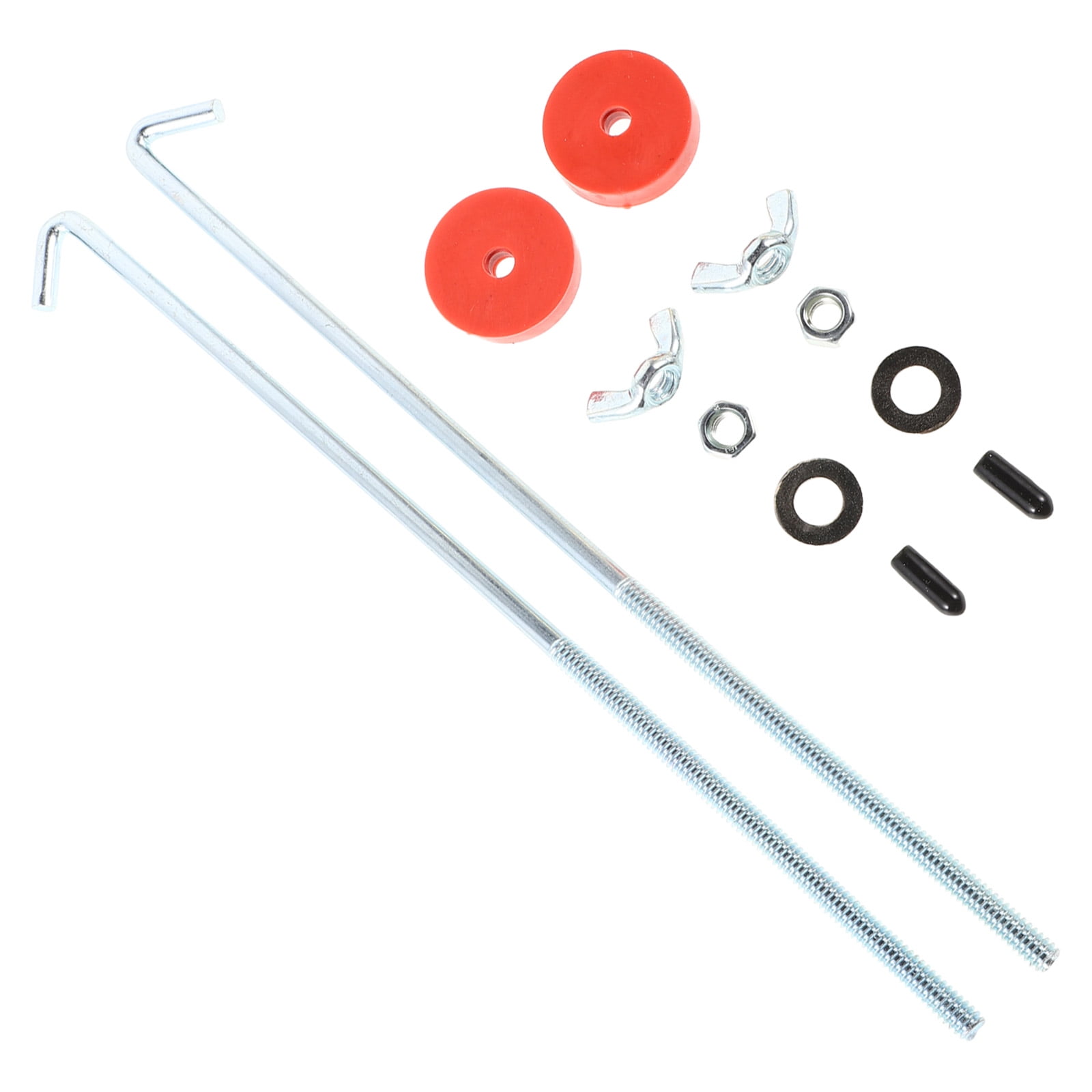 FRCOLOR 2 Pcs Car Battery Hold Down Bracket Metal Retention Kit with ...