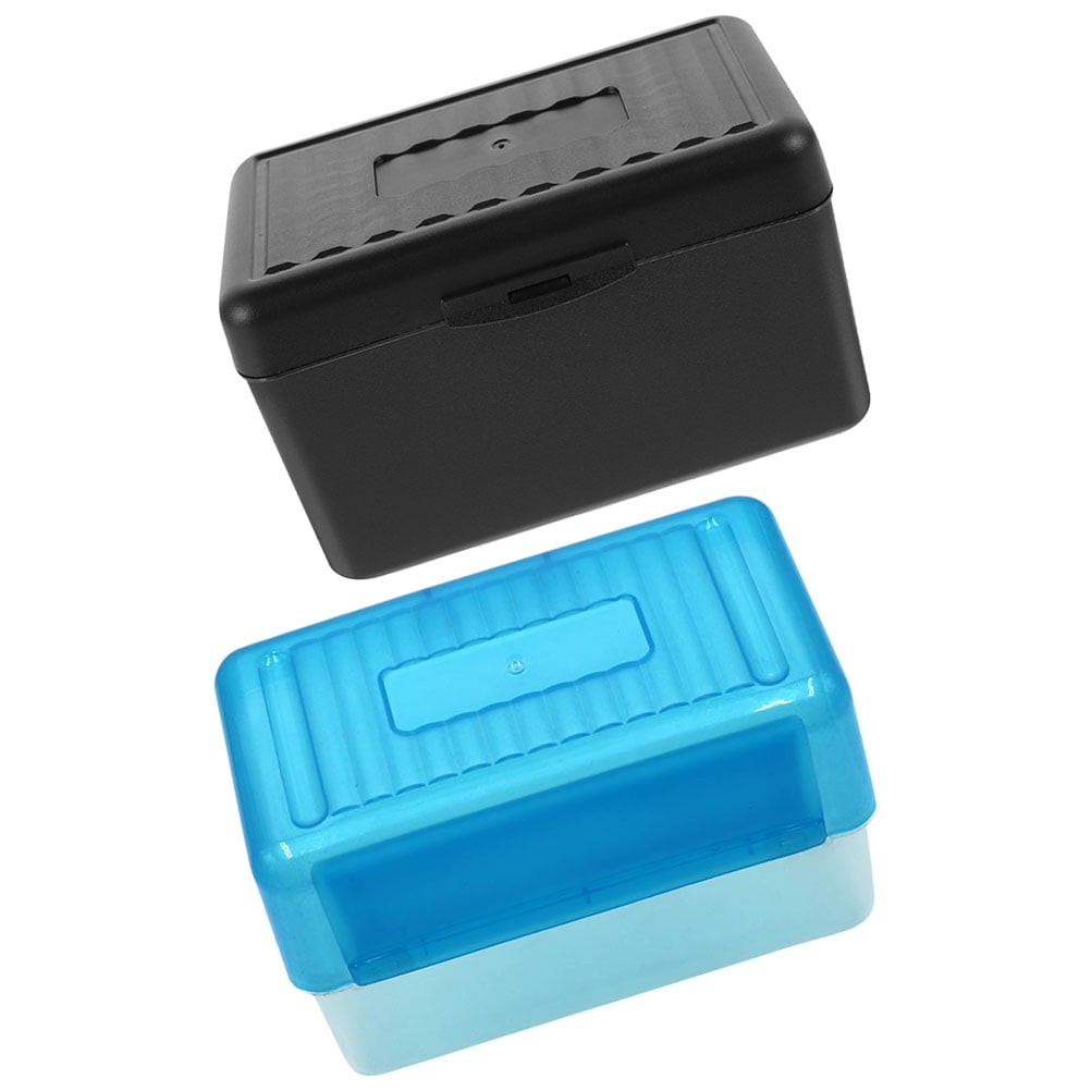 KAKOWELY Portable Business Card Holder Black For Desk Accessories 2Pcs ...