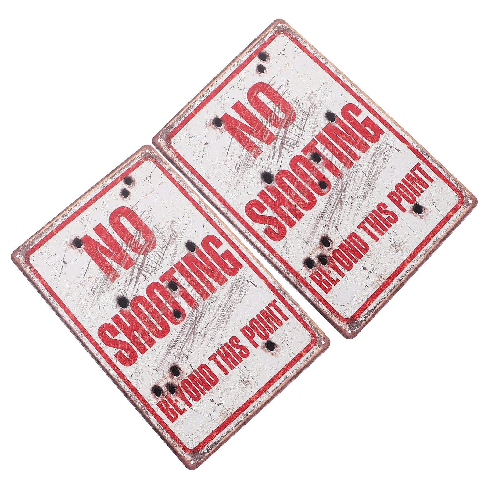 FRCOLOR 2 Pcs Caution Board Garden Ornament Horror Warning Sign ...