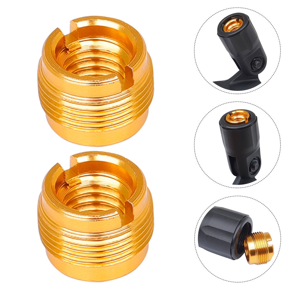 FRCOLOR 2 Pcs Mic Stand Clip Adapter Microphone Connecting Screw Golden ...