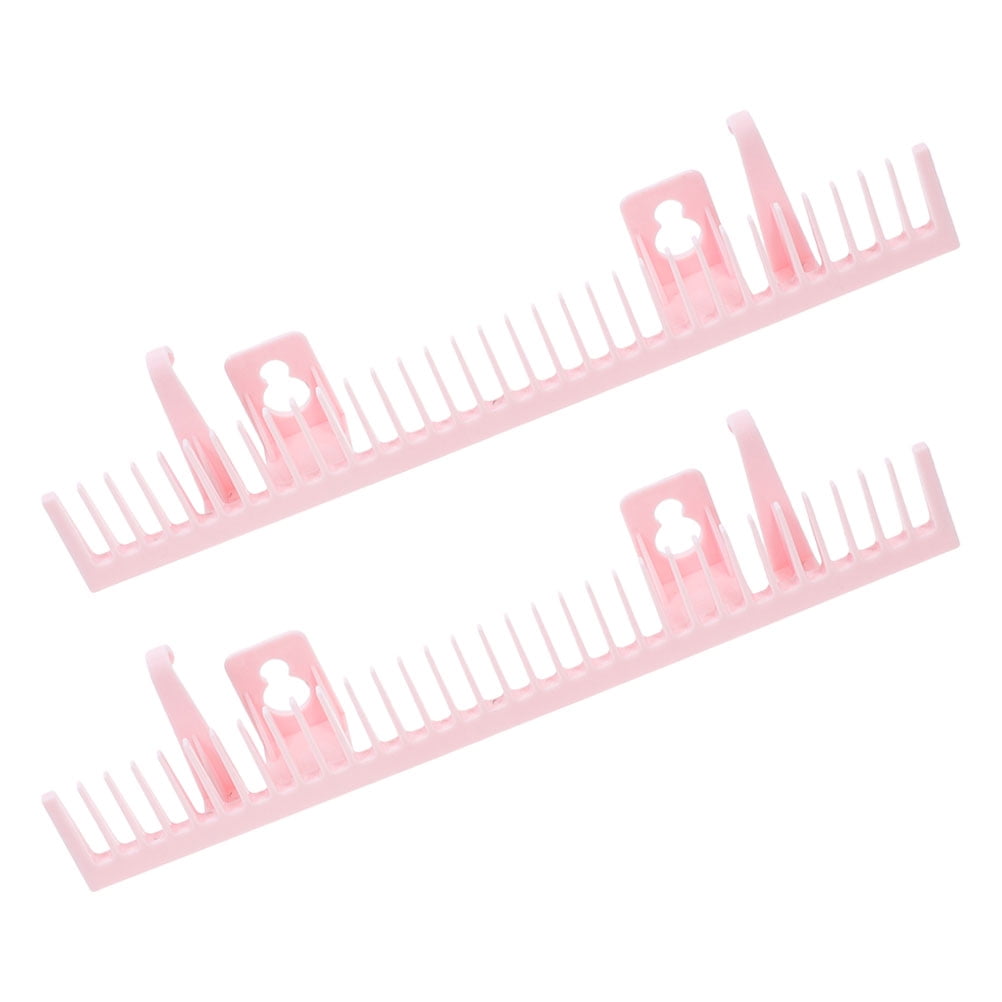 FRCOLOR 2 Pcs Comb for Extensions Hair Braiding Separator Rack Pink ...