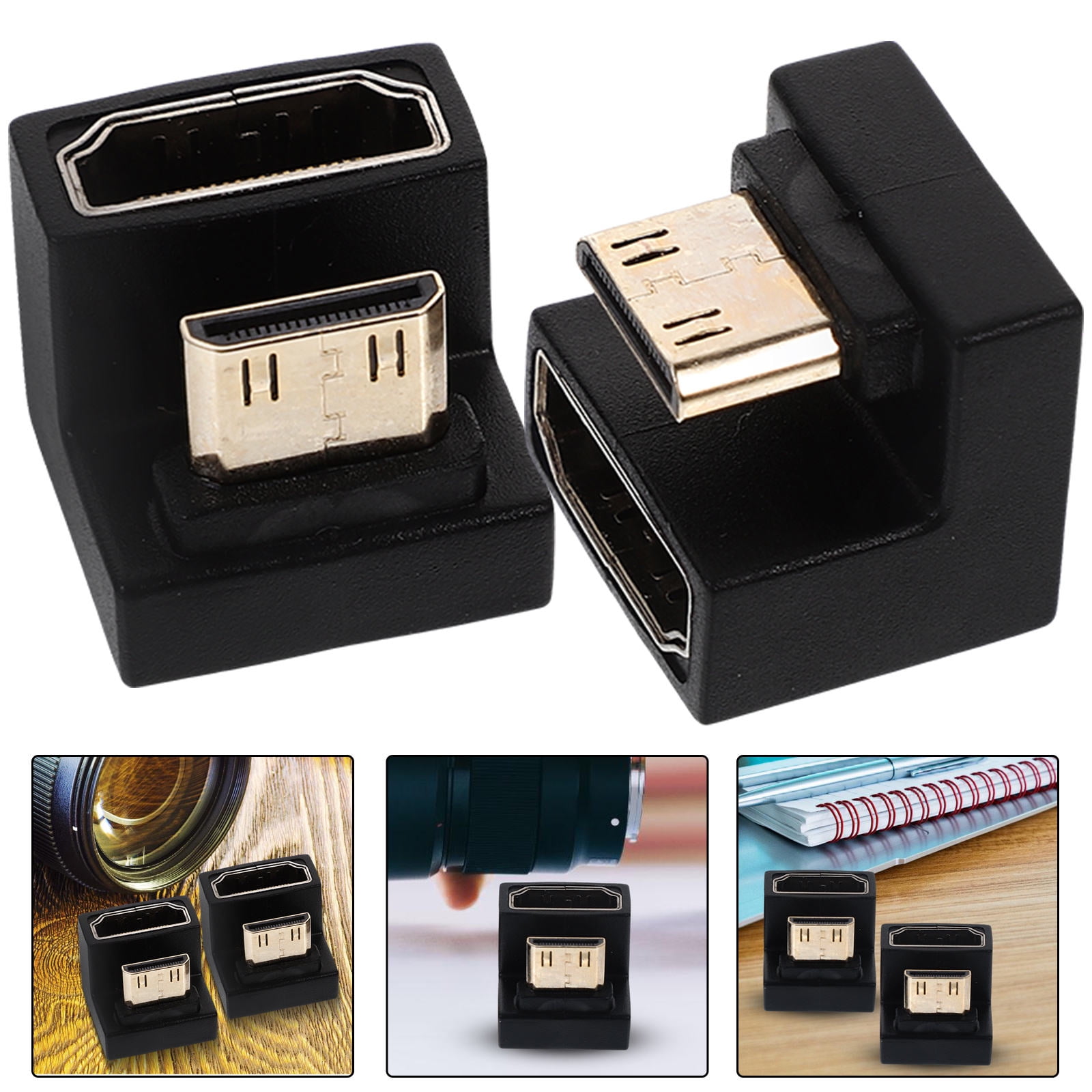 FRCOLOR 2 Pcs Computer Connector Tv Coupler Video Adapter Right Angle ...