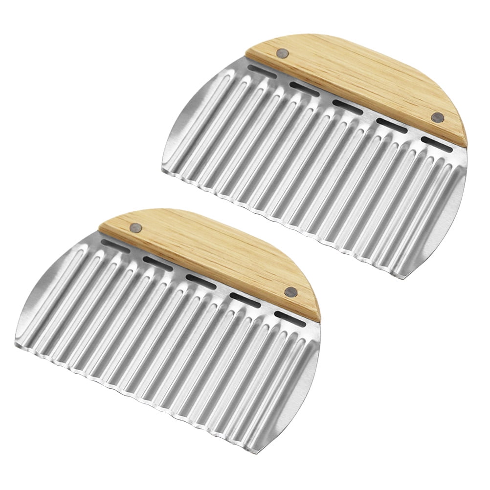 FRCOLOR 2 Pcs Crinkle Cutter for Fruit Rotary Cheese Grater Wave Potato ...