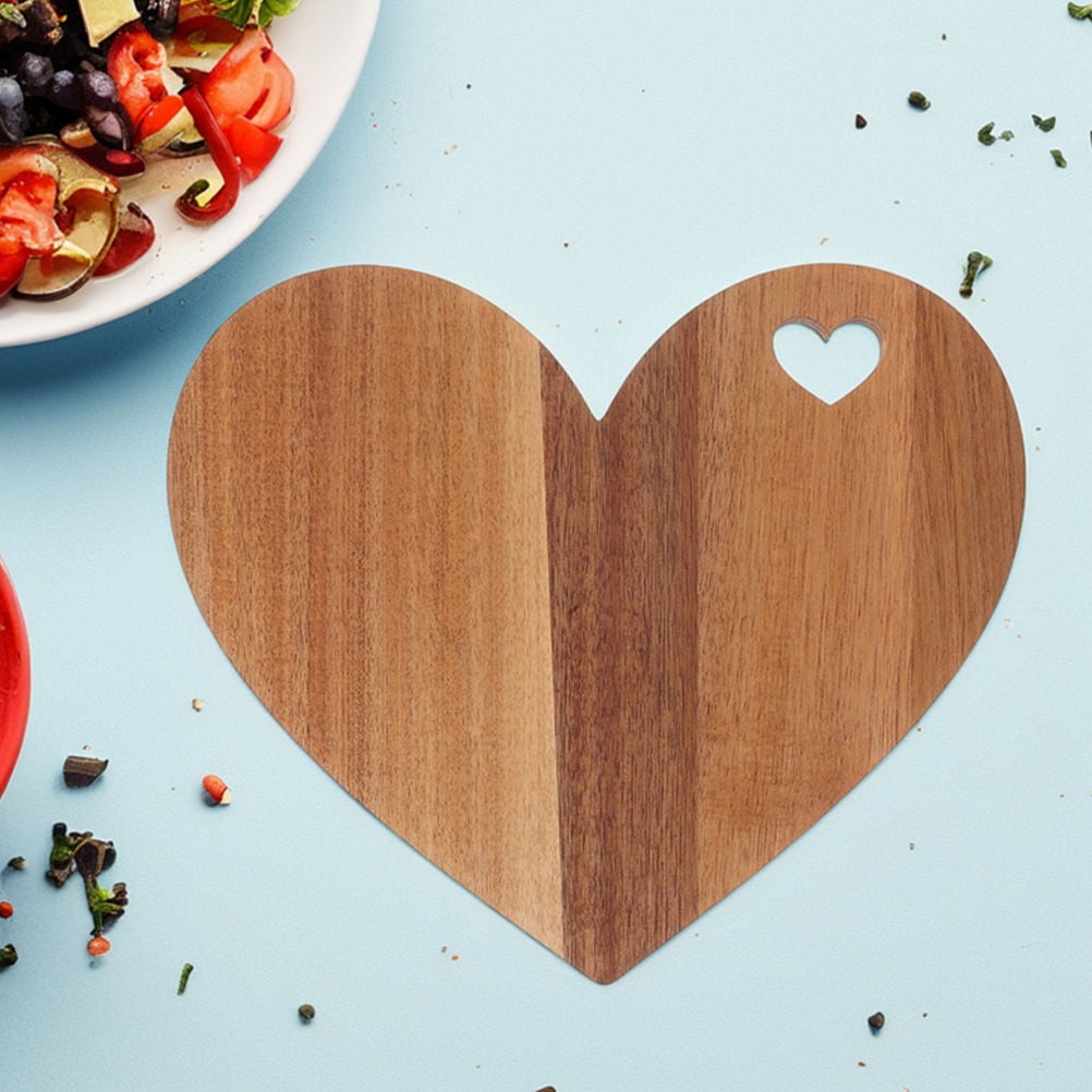 FRCOLOR 2 Pcs Cute Heart Shaped Wooden Platter For Valentines Day ...