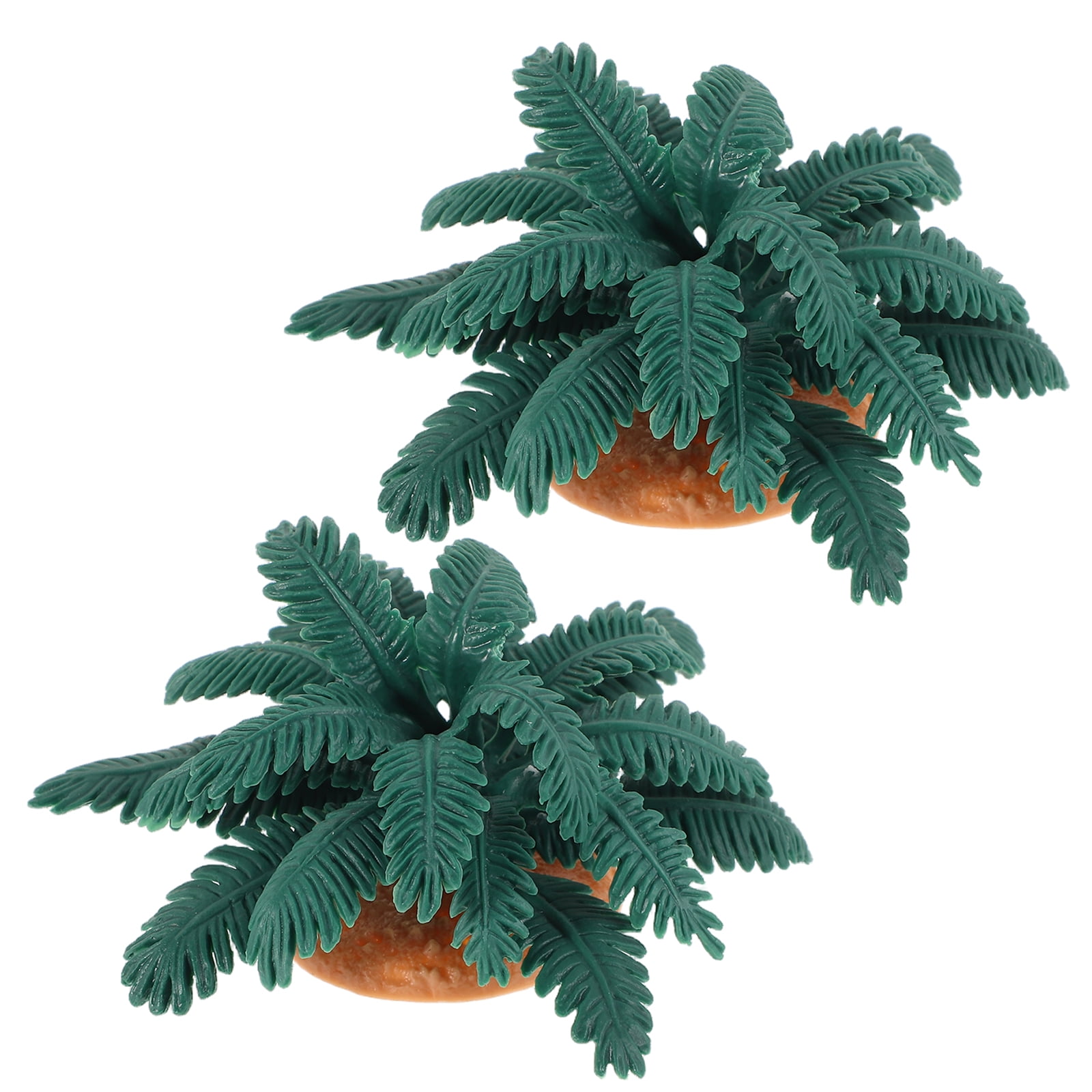 FRCOLOR 2 Pcs Decor Plush Props Simulated Palm Tree Potted Plant ...