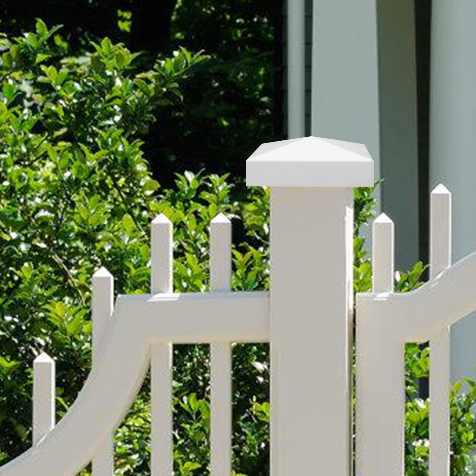 FRCOLOR 2 Pcs Fence Post Cap Pole Piling Caps for Docks Mailbox White ...