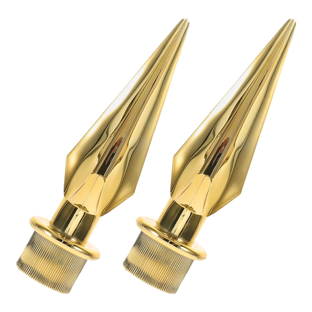 FRCOLOR 2 Pcs Flag Pole Stand Flag Head 21.00X5.80X5.80CM Golden ...