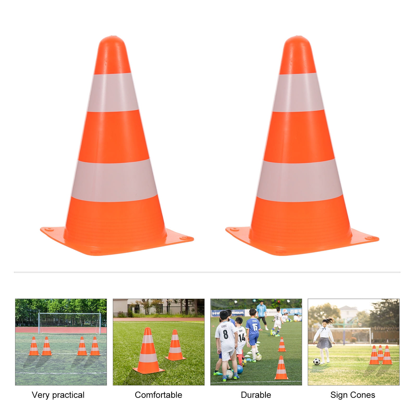 FRCOLOR 2 Pcs Football Training Cone Reflective Soccer Tools Marker ...
