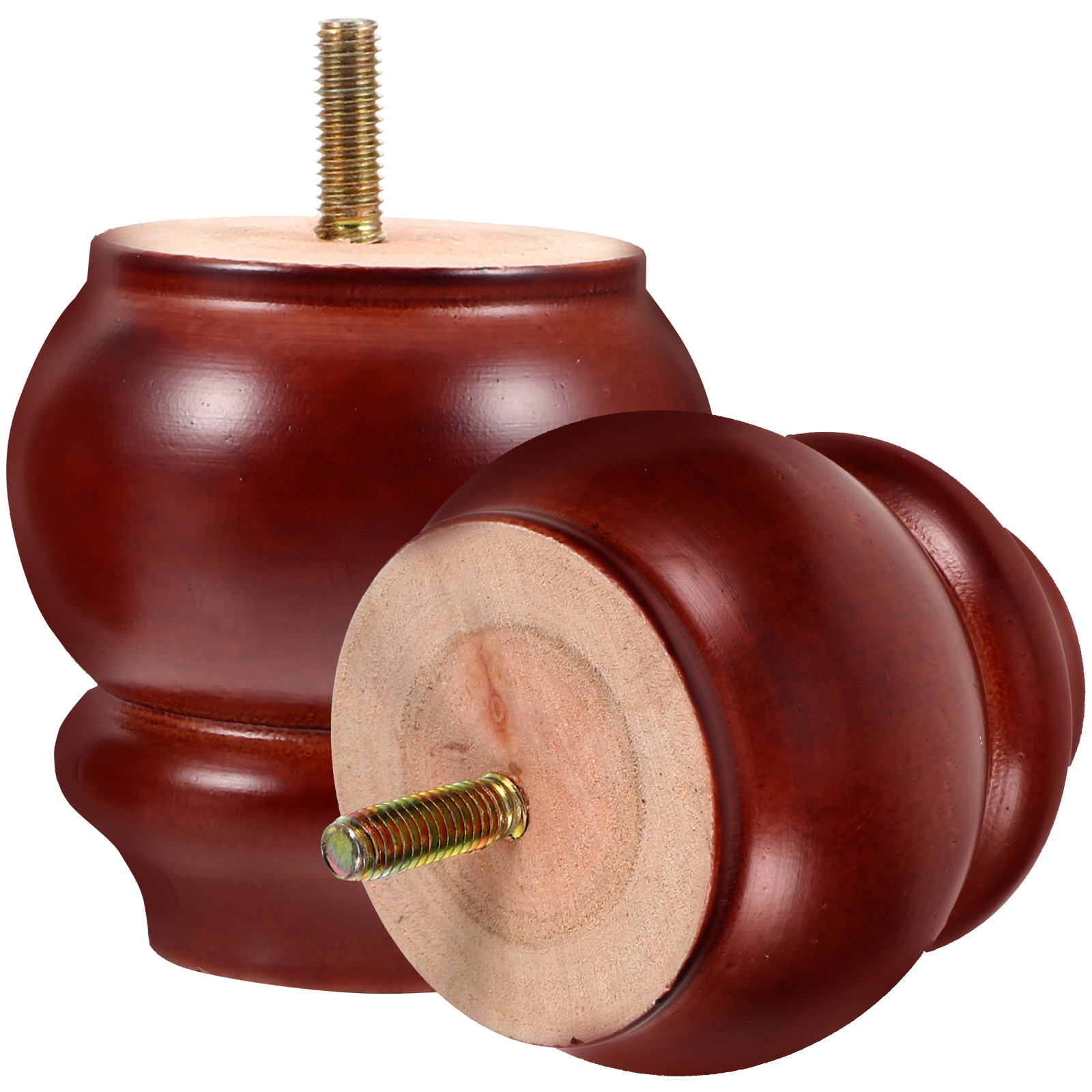 WASHWEPE Furniture Feet Wooden Brown 2Pcs 3.1x2.1x2.1In - Walmart.com