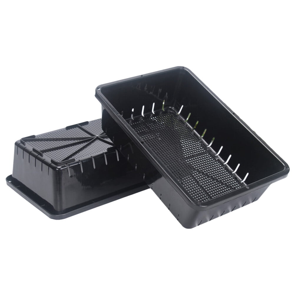 FRCOLOR 2 Pcs Greenhouse Planting Tray Germination Trays Plants Black ...