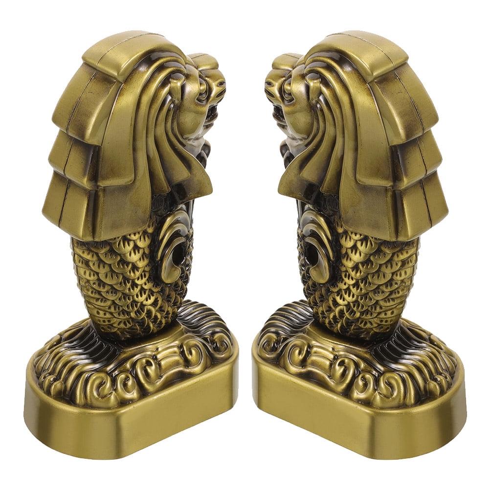 FRCOLOR 2 Pcs Guide Statue Home Statue Merlion Model Travel 16.00X8 ...