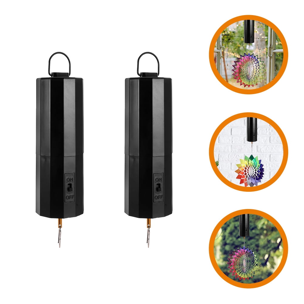 FRCOLOR 2 Pcs Hanging Black Rotating Motor Wind Chimes Electric ...