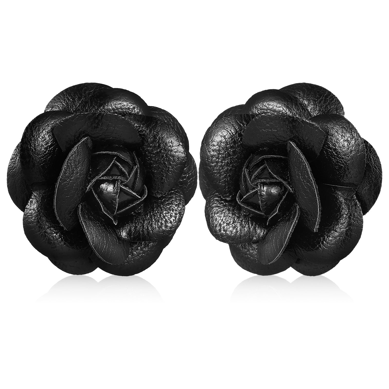FRCOLOR 2 Pcs High Heel Shoe Clips Leather Sandal Flower Brooch Woman ...