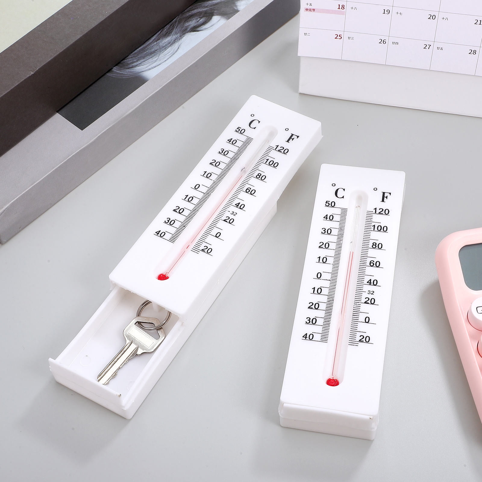FRCOLOR 2 Pcs Key Hider Outside Thermometer Decorative Hide A Key ...