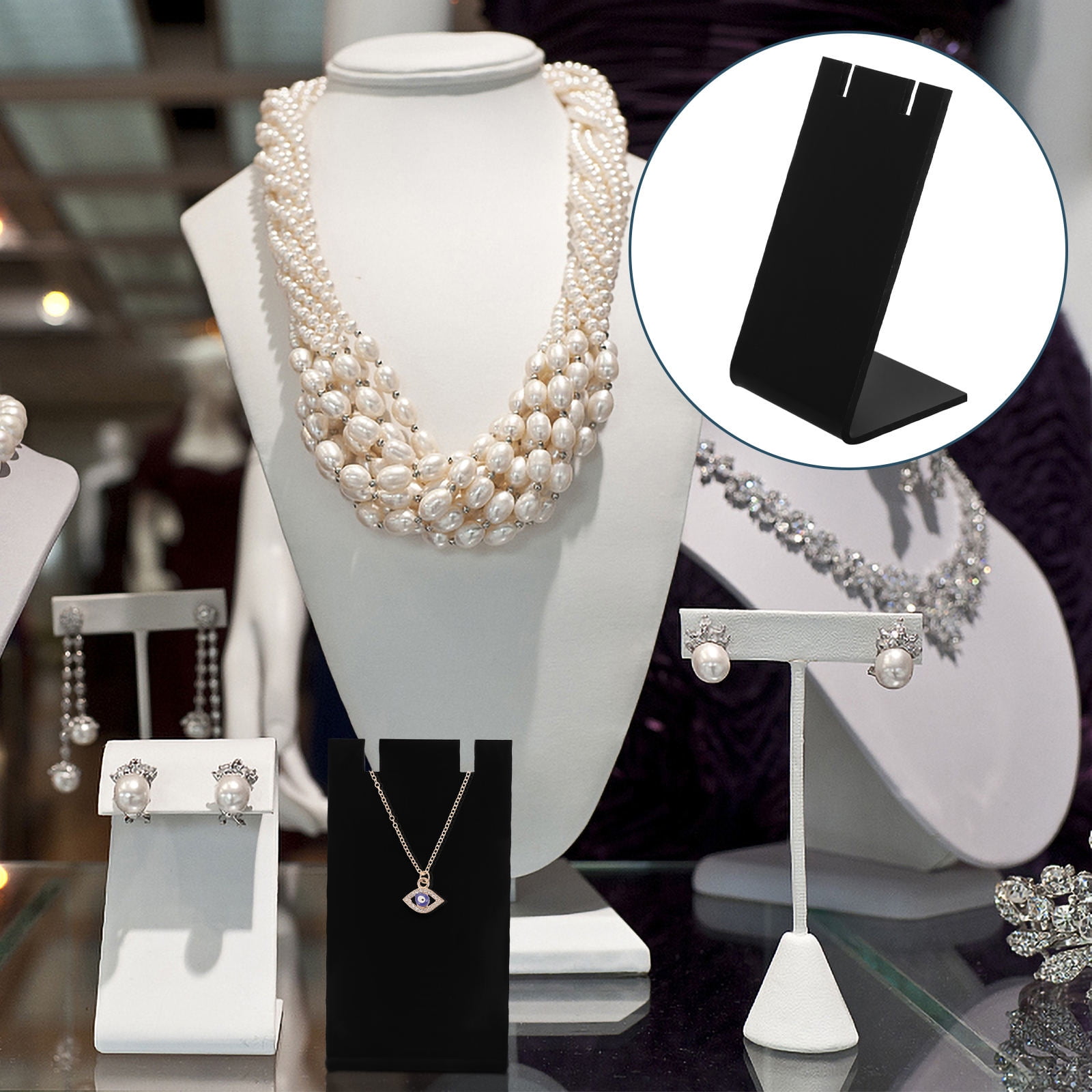 FRCOLOR 2 Pcs L-shaped Display Stand 8.00X4.50X3.60CM Black - Walmart.com