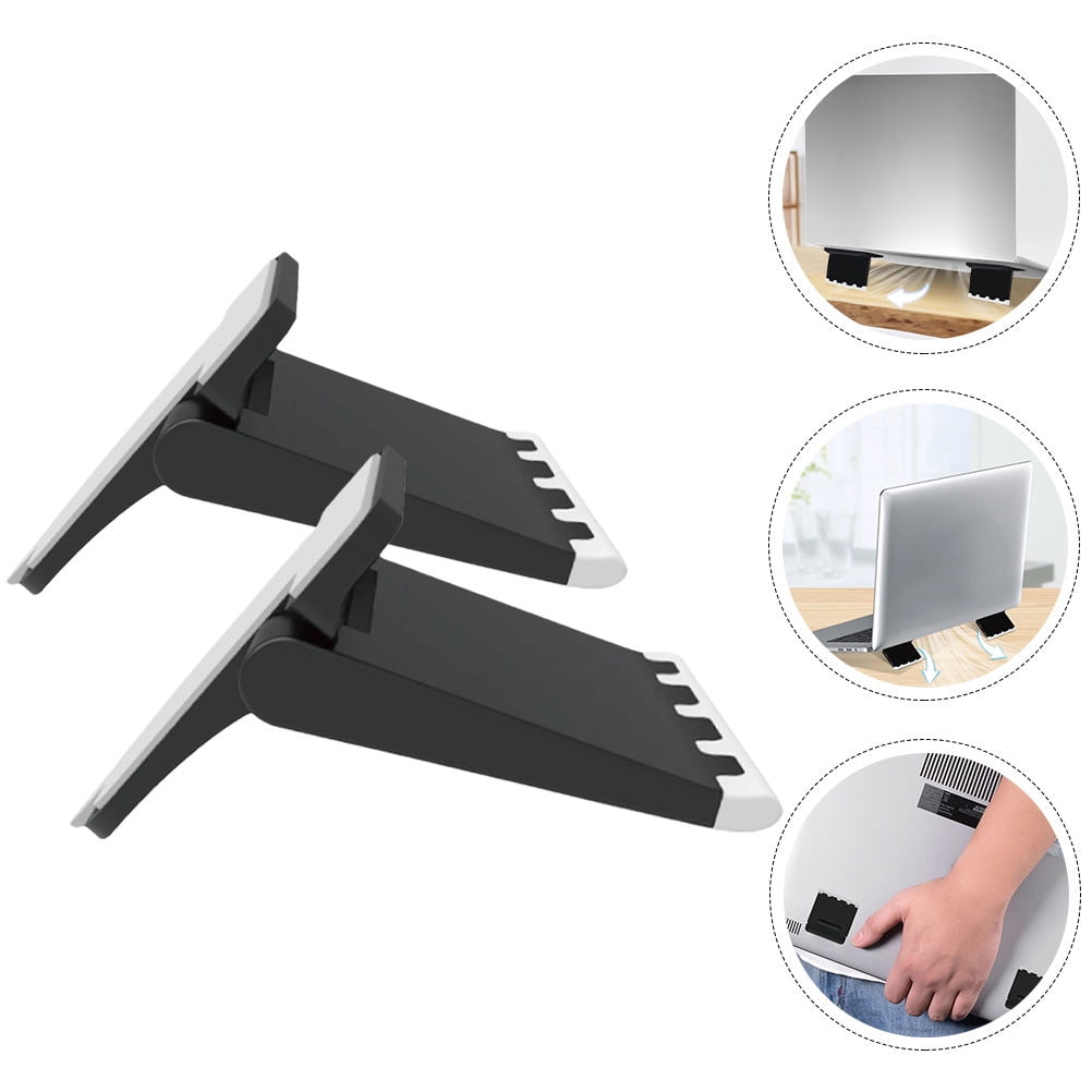 FRCOLOR 2 Pcs Laptop Stand Portable Mini Stands Raiser Cooling Black ...