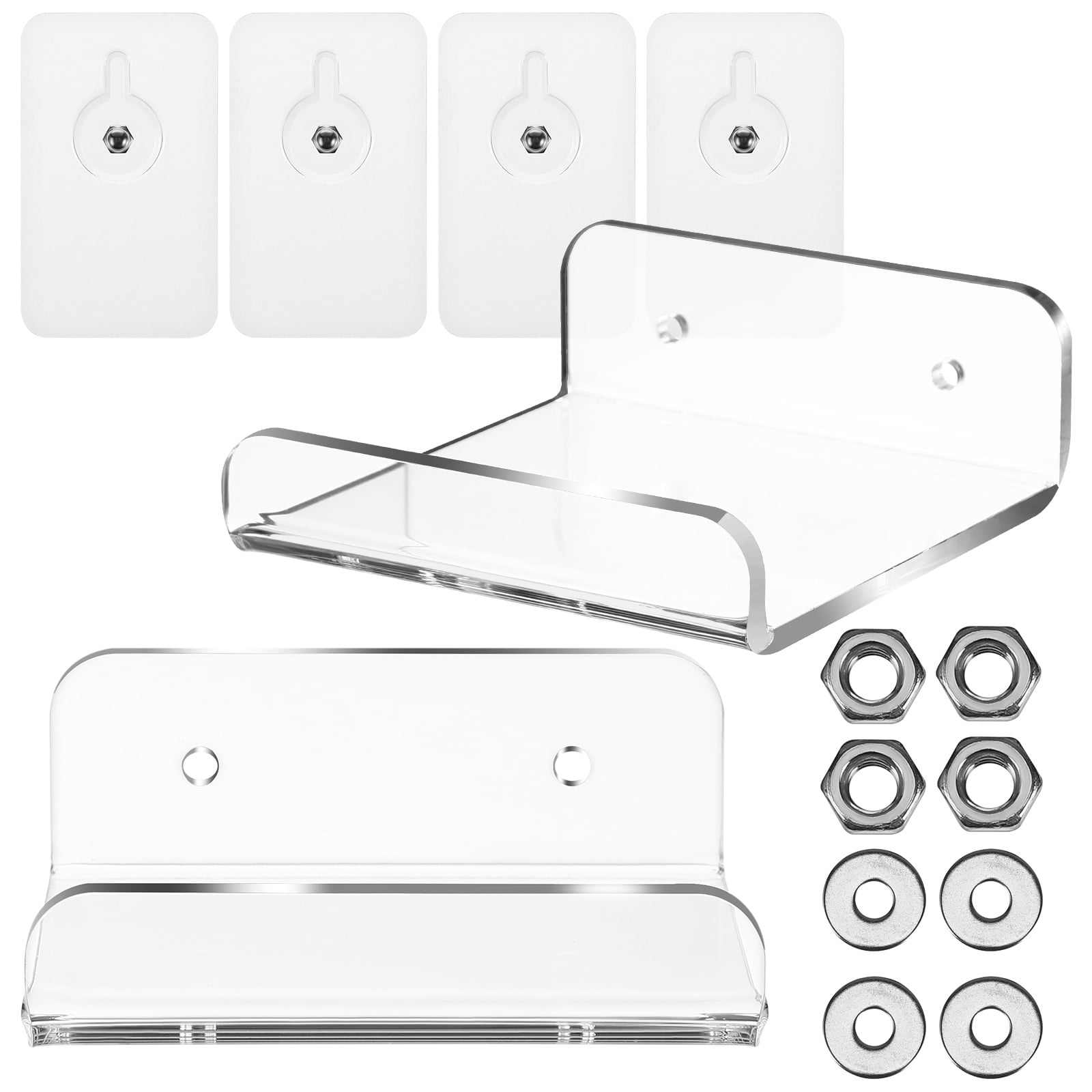 FRCOLOR 2 Pcs Mount Small Floating Shelves U-shaped Storage Rack ...