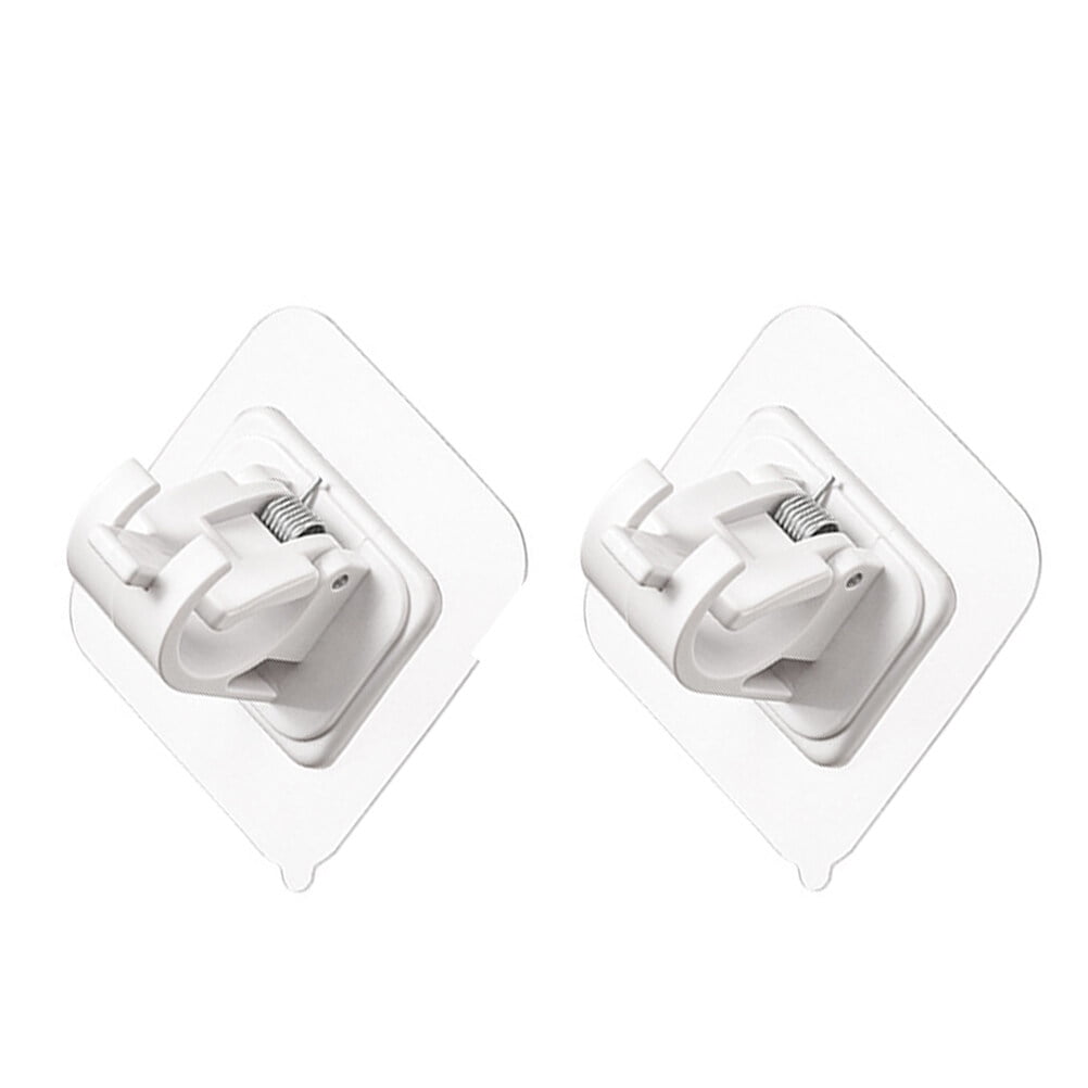 FRCOLOR 2 Pcs No Drill Curtain Rod Brackets Hooks up Smooth Wall ...