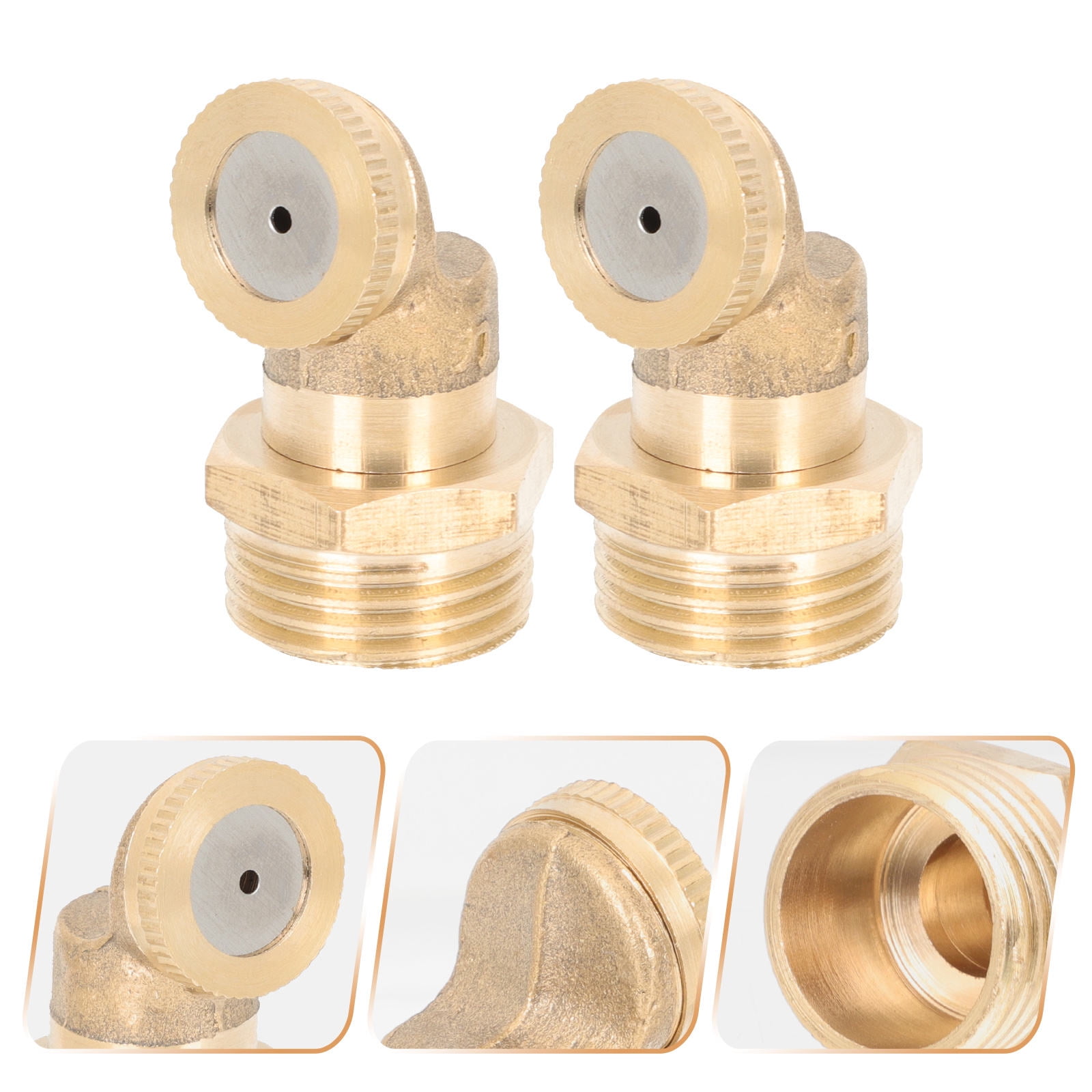 FRCOLOR 2 Pcs Outdoor Mister System Parts Garden Water Sprayer Golden ...