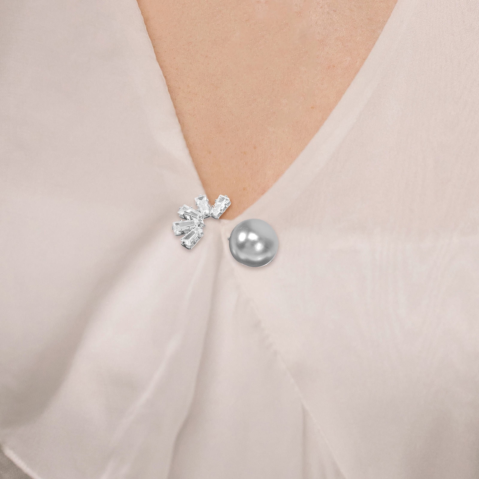 FRCOLOR 2 Pcs Pearls Wedding Anti-explosion Buckle Hat Lapel Pin ...