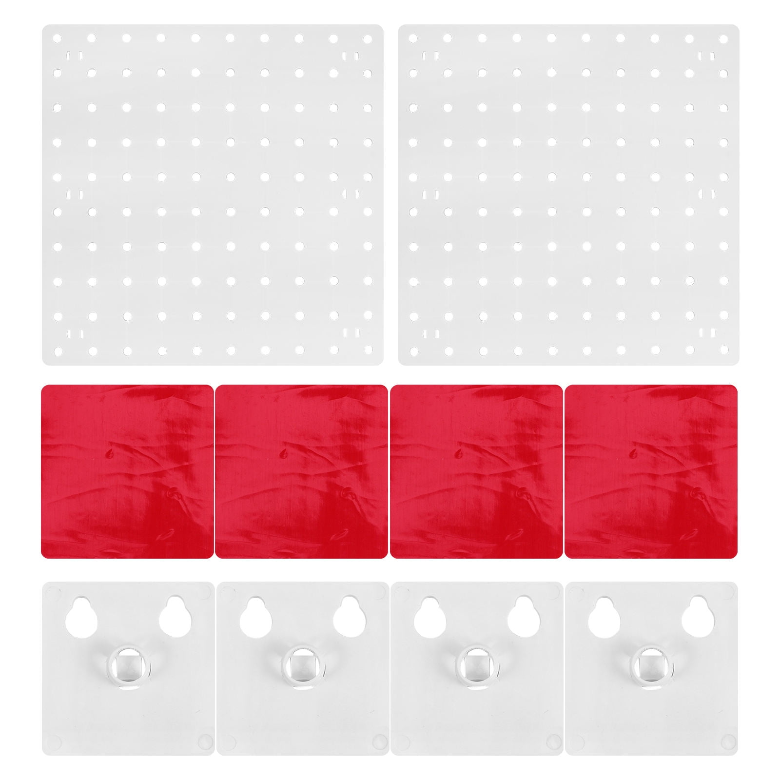 FRCOLOR 2 Pcs Pegboard Wall Shelves Perfboard Wall Mount 25X25CM White ...