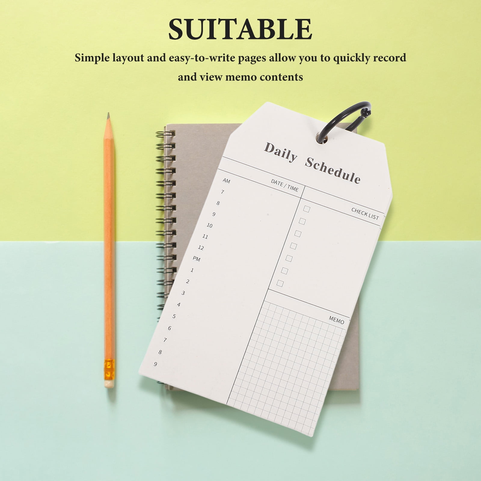 FRCOLOR 2 Pcs Portable Planner Notepad Compact Daily Schedule For Task ...