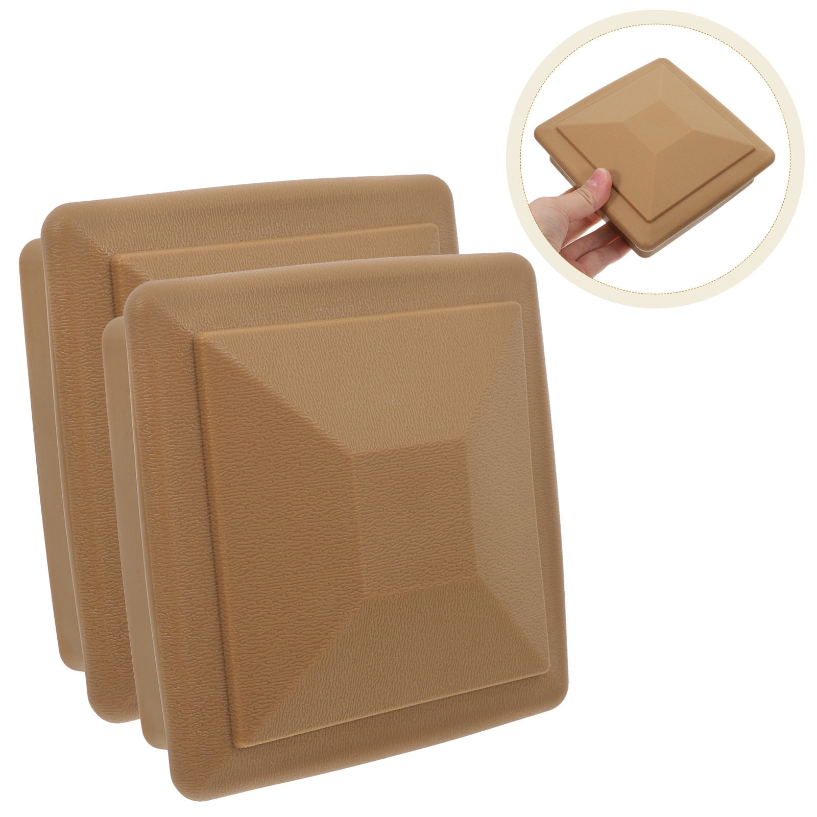 FRCOLOR 2 Pcs Pyramid Pvc Vinyl Posts Top Caps Fences Finials Deck Post ...