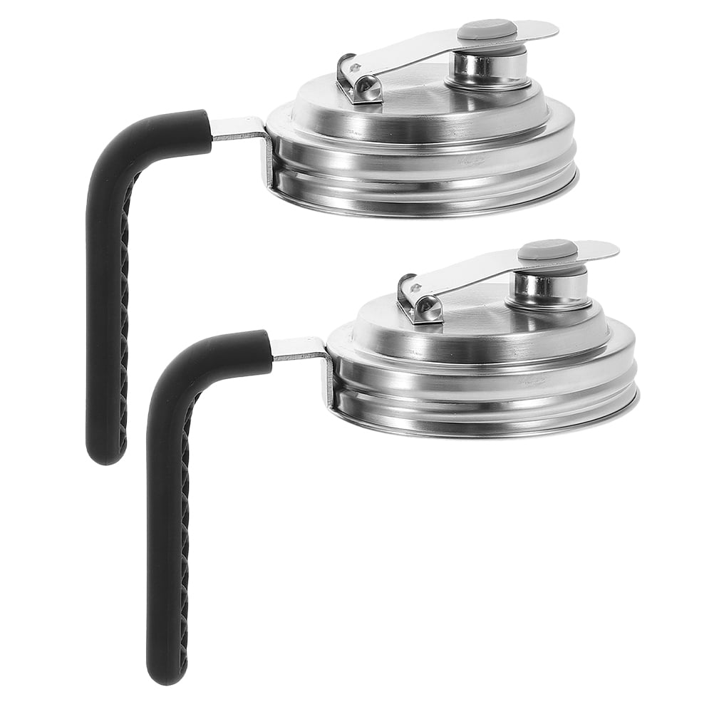 FRCOLOR 2 Pcs Reusable Mason Jar Lids Wide Mouth Pour Spout Latches ...