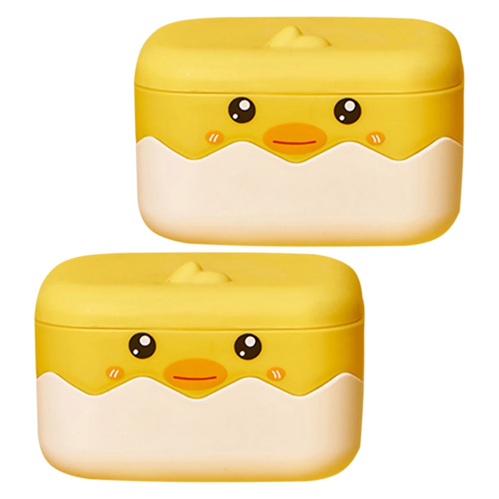 FRCOLOR 2 Pcs Shower Soap Dish Vented Front Disc Cover Clear Large ...