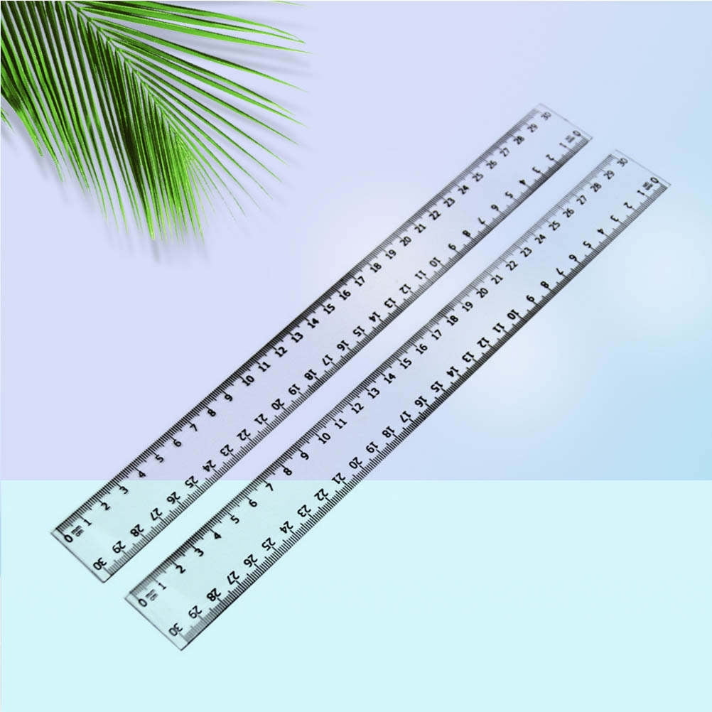 FRCOLOR 2 Pcs Teaching Tools Transparent Straight Ruler Drafting ...
