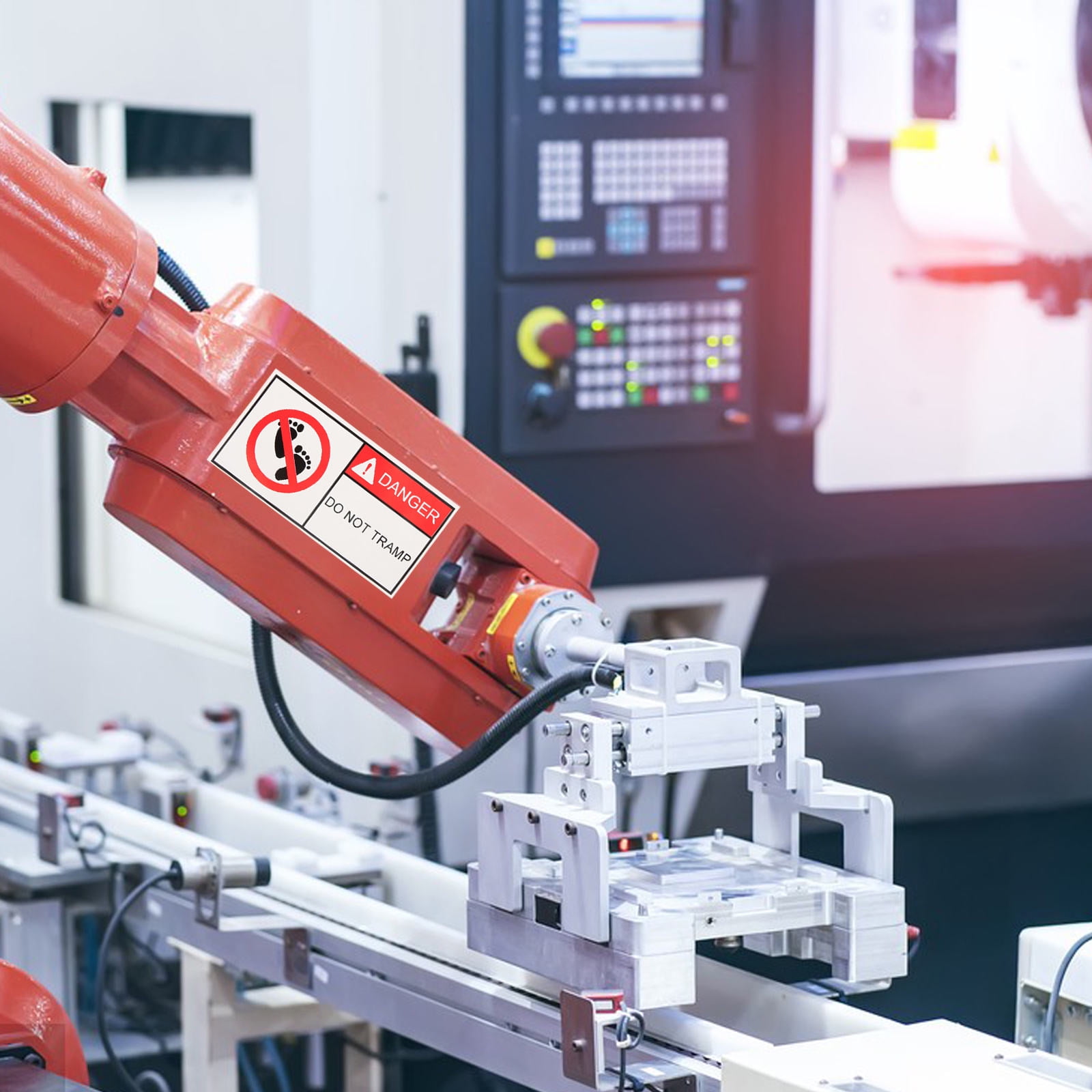 FRCOLOR 2 Pcs Warning Stickers Not Sign Watch Your Step Floor Decals ...