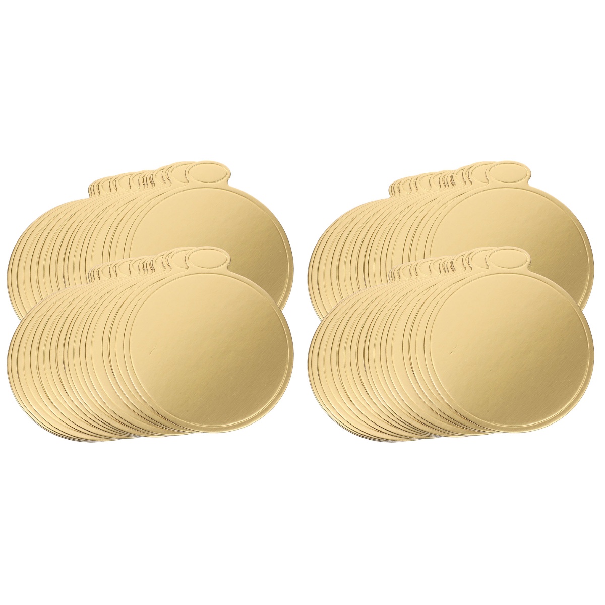 CIMAXIC 100Pcs Golden Round Mini Cake Display Trays for Home Users ...