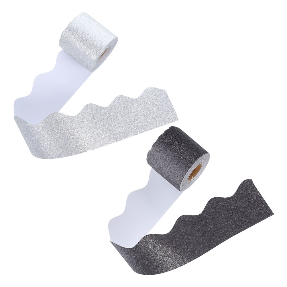 FRCOLOR 2 Rolls Glitter Classroom Blackboard Borders Elegant Sparkling ...