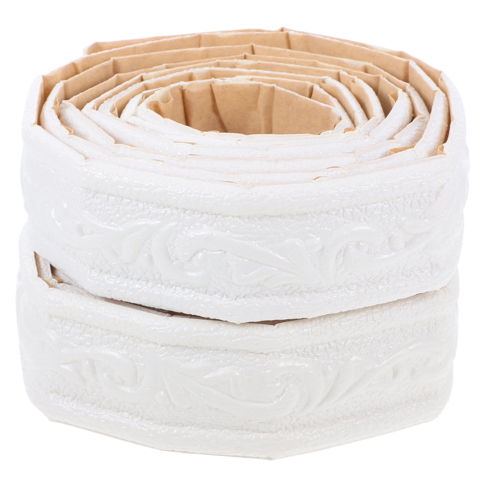 FRCOLOR 2 Rolls Moulding Wall Trim Peel and Stick Flexible DIY White ...