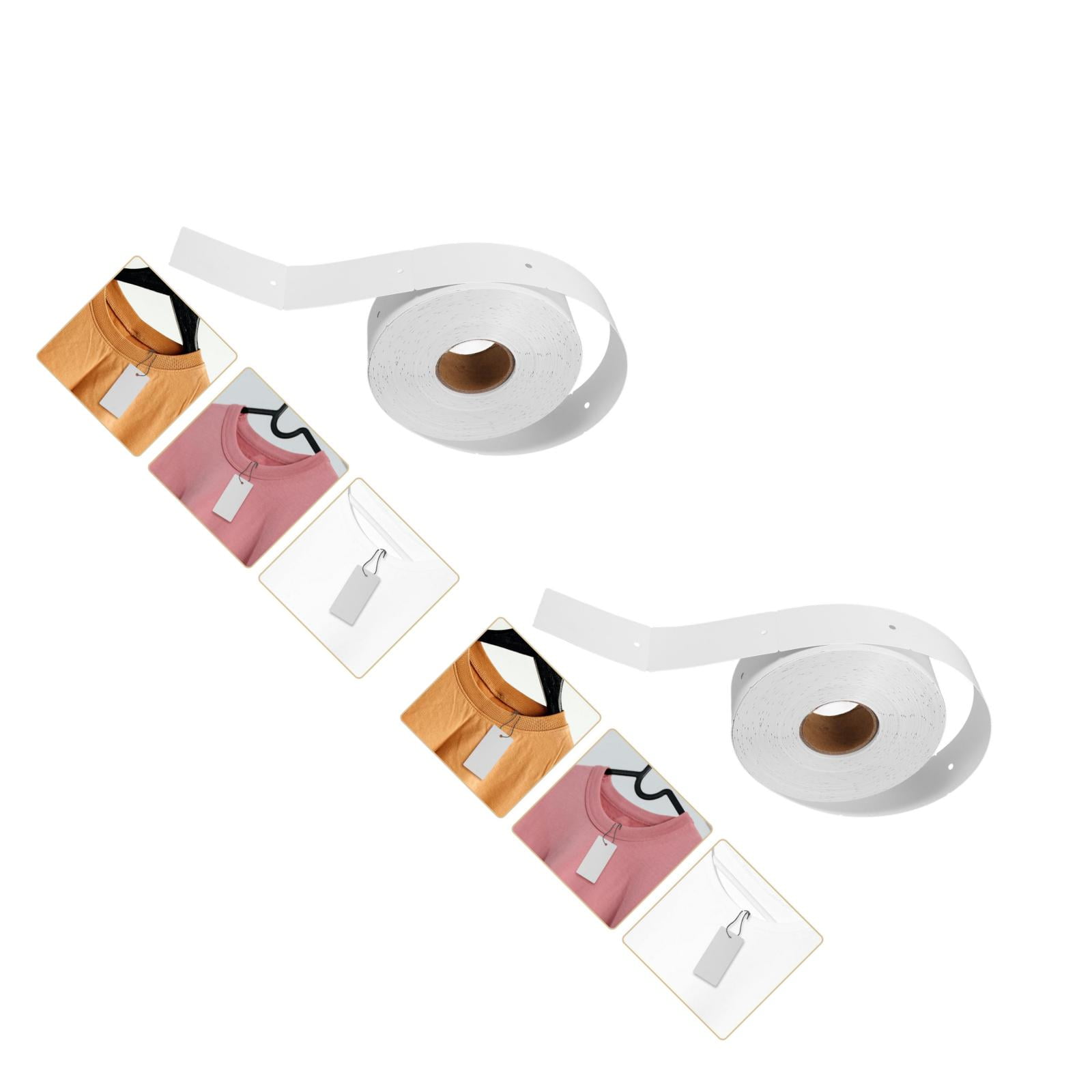 FRCOLOR 2 Rolls Printable Hanging Labels for Clothing White Copperplate ...