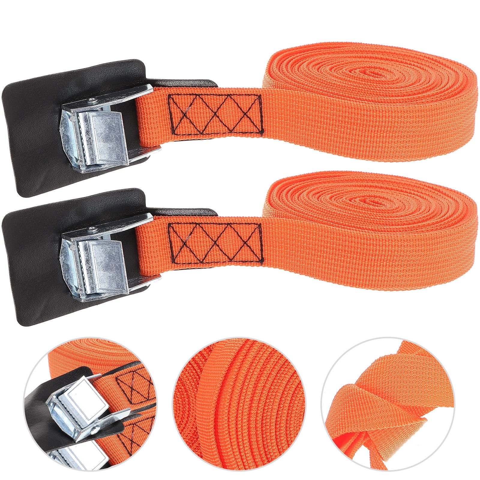 FRCOLOR 2 Rolls Ratchet Tie Down Straps Portable Cargo Lashing Straps ...