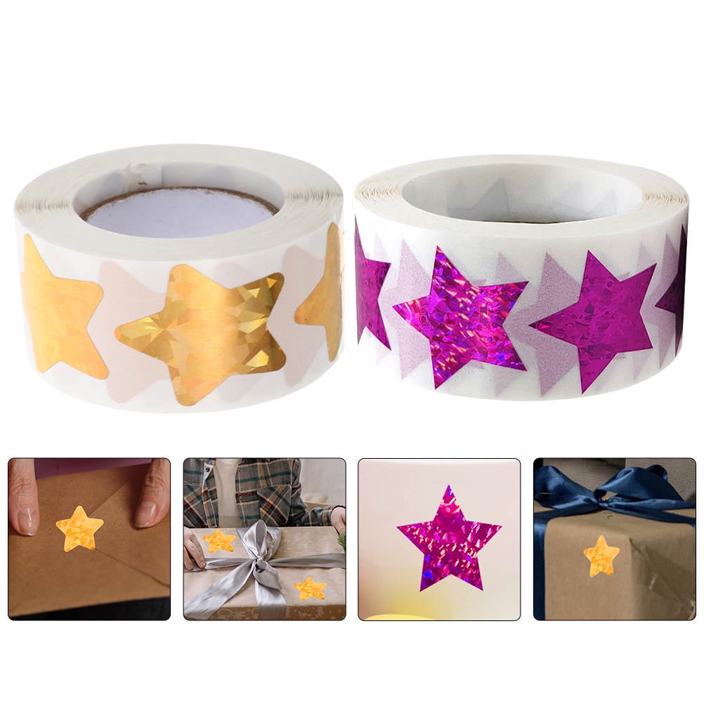 FRCOLOR 2 Rolls Star Sticker PVC Stickers Candy Wrapping - Walmart.com