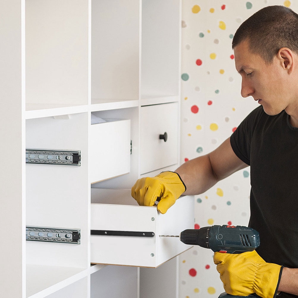 FRCOLOR 2 Set Drawer Rail Bottom Mount Cabinet Drawer Sliding Track ...