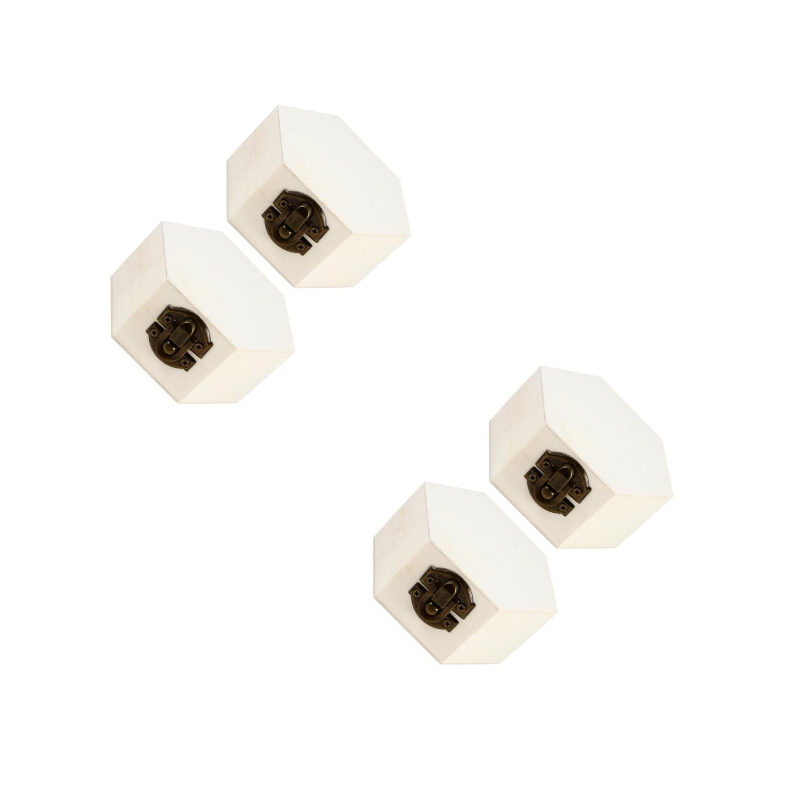 FRCOLOR 2 Sets 2 Pcs Hexagonal Wooden Packing Boxes Preserved Flower ...