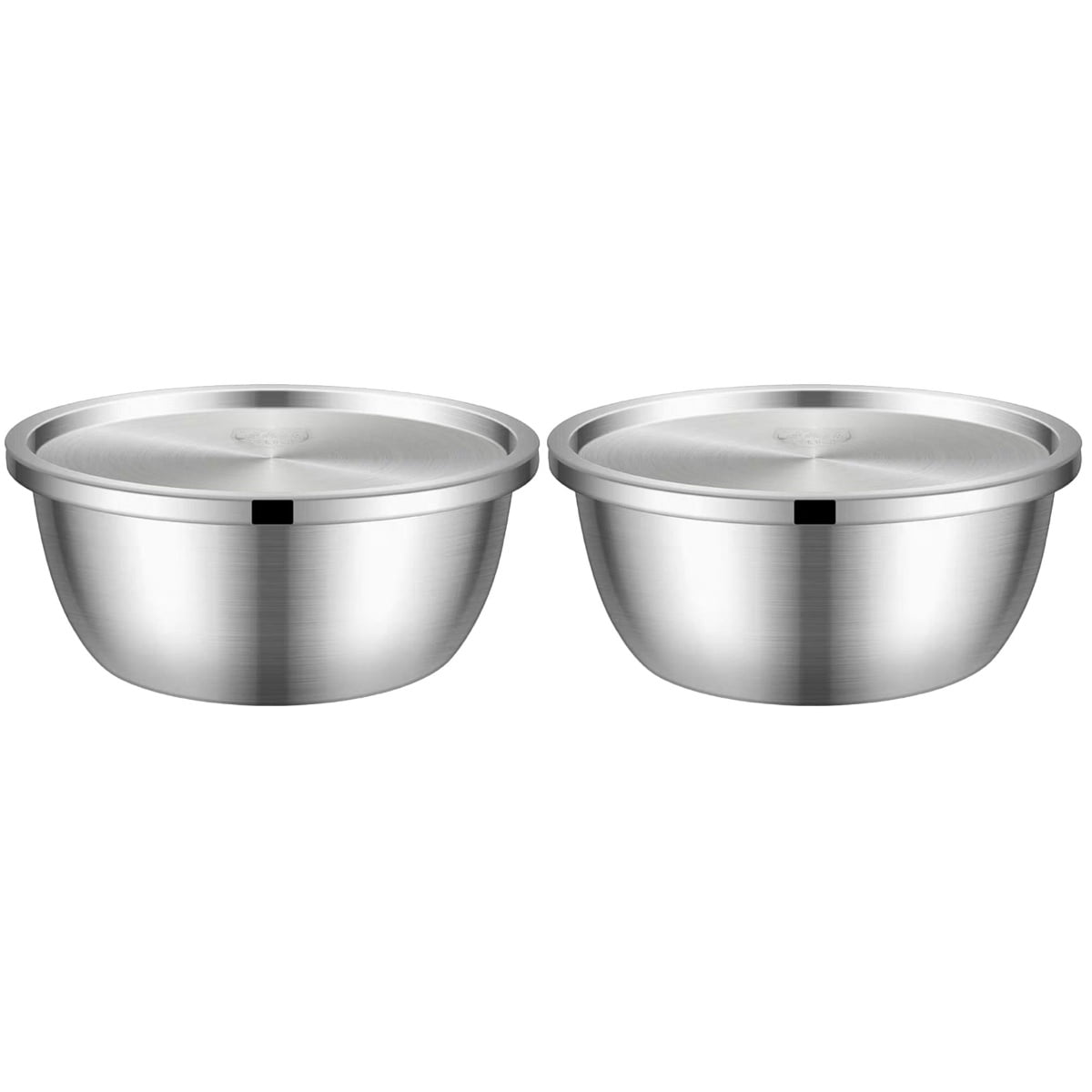 CIMAXIC FrColor 2 Sets Round Stainless Steel Mixing Bowls for Baking ...