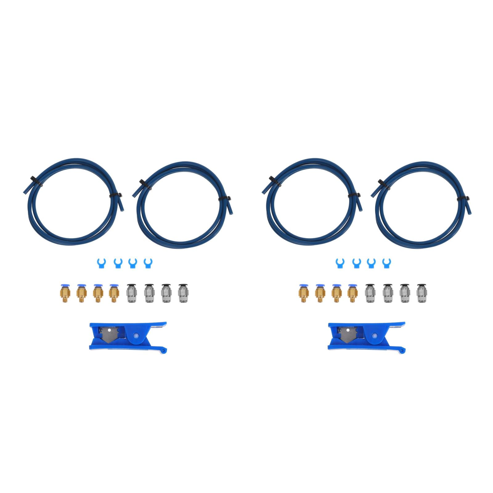 FRCOLOR 2 Sets 3D Printer Replacement Parts PTFE Tube with Connectors ...
