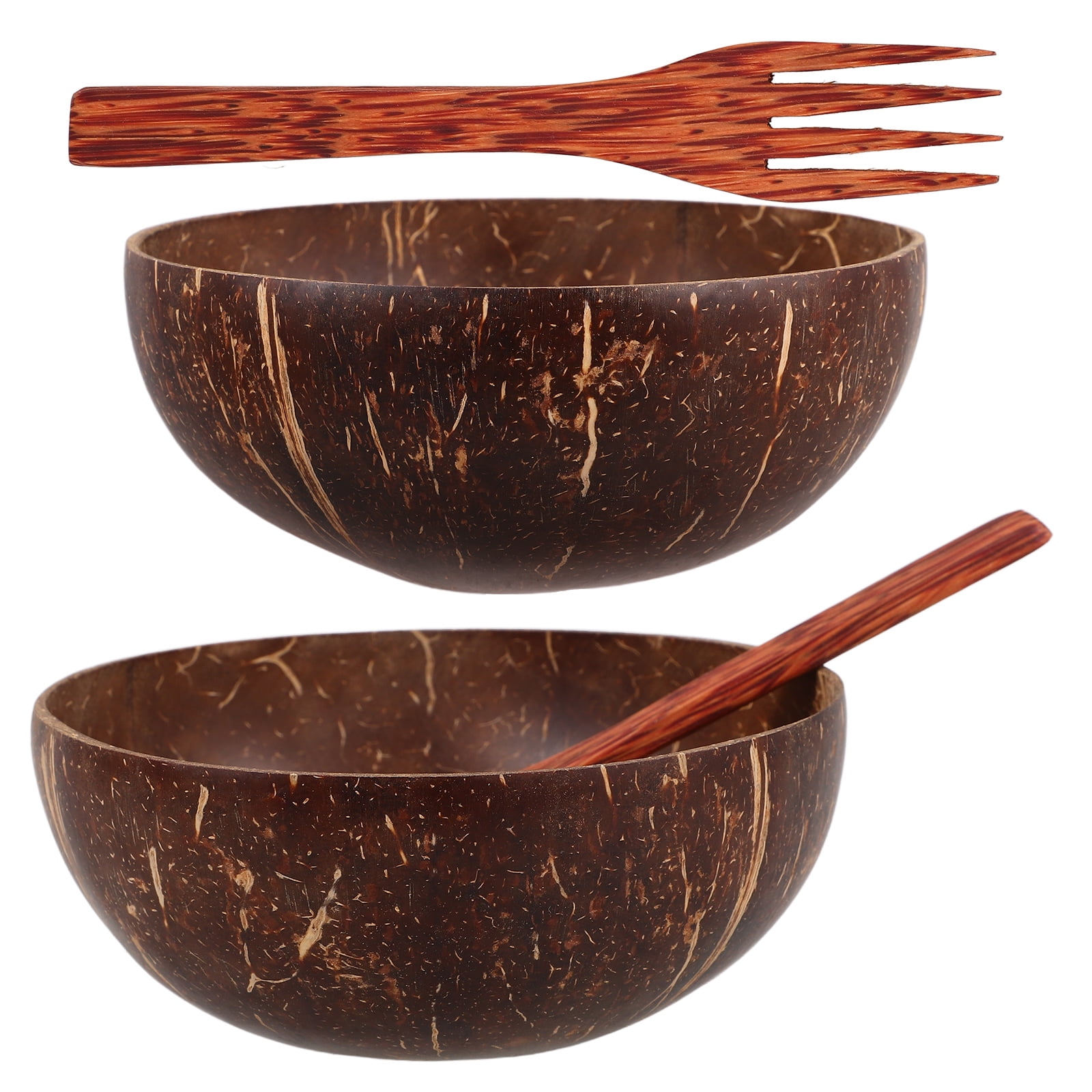 FRCOLOR 2 Sets Coconut Shell Bowl Connector Tail Fin Themed Removable ...