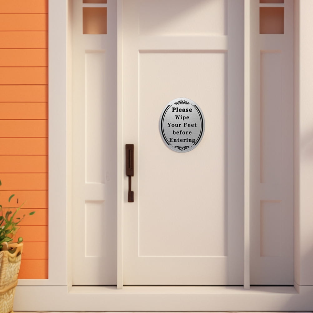 FRCOLOR 2 Sets Decorative Entryway Stickers Please Wipe Your Feet ...